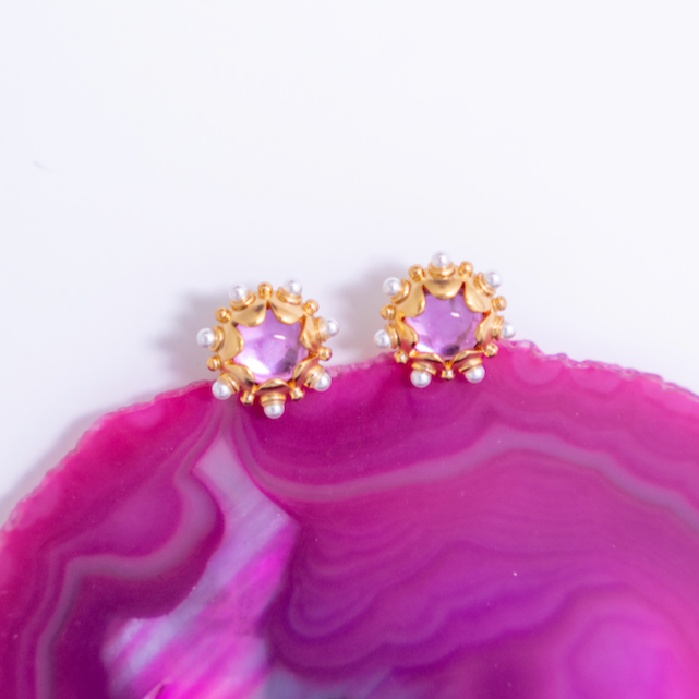 Perla Studs - Blush – Gresham